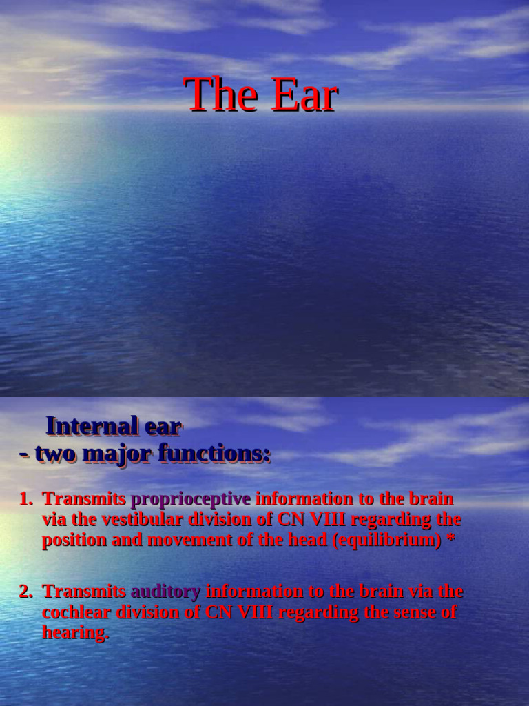 Histology of The Ear | PDF | Ear | Otology