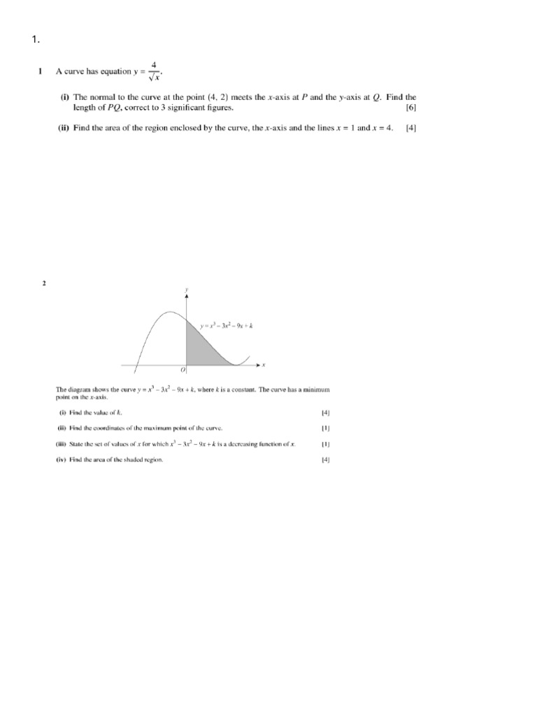 Area Under The Curve | PDF