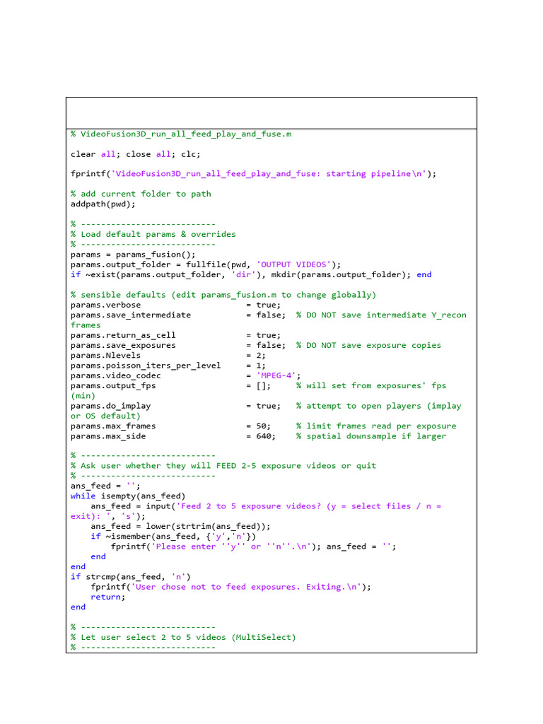 Video Fusion 3D Code Overview | PDF | Software | Operating System ...