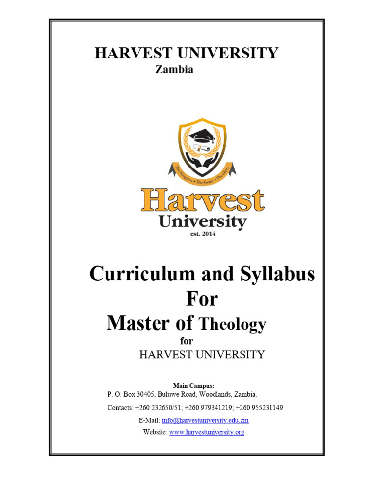 MTH Hu Curriculam Final 1 | PDF | Learning | Theology