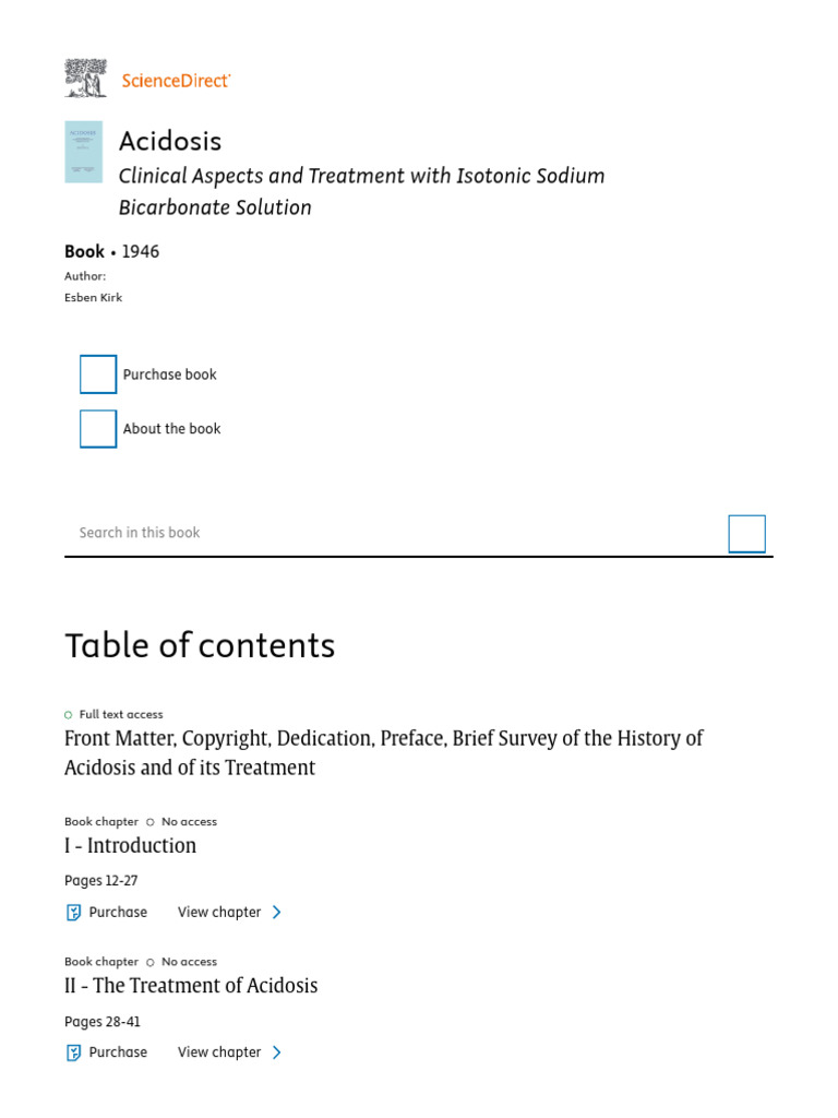 Acidosis - ScienceDirect | PDF | Books | Physician