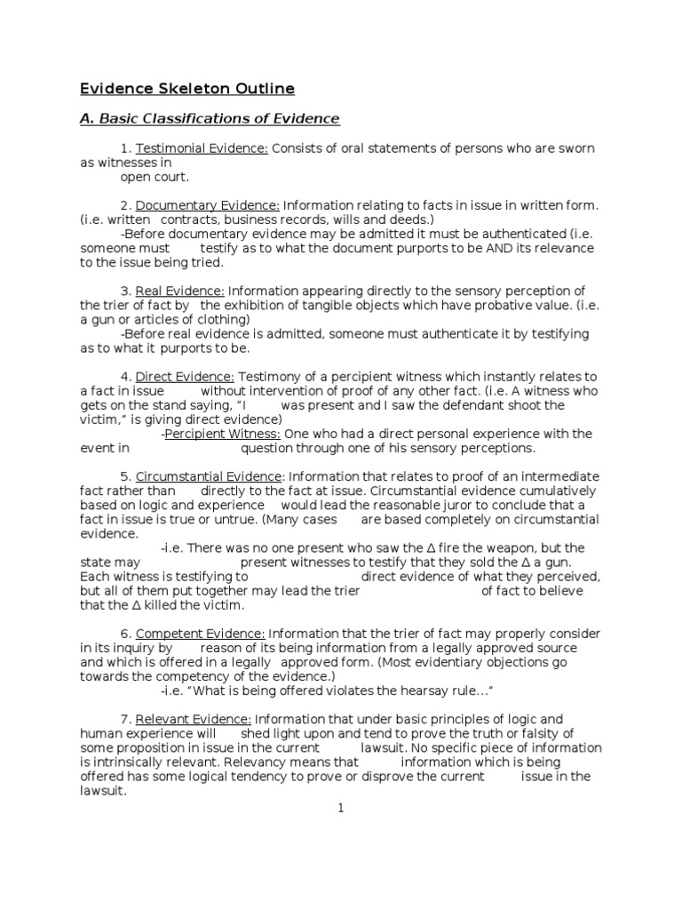 evidence-skeleton-outline-evidence-law-hearsay