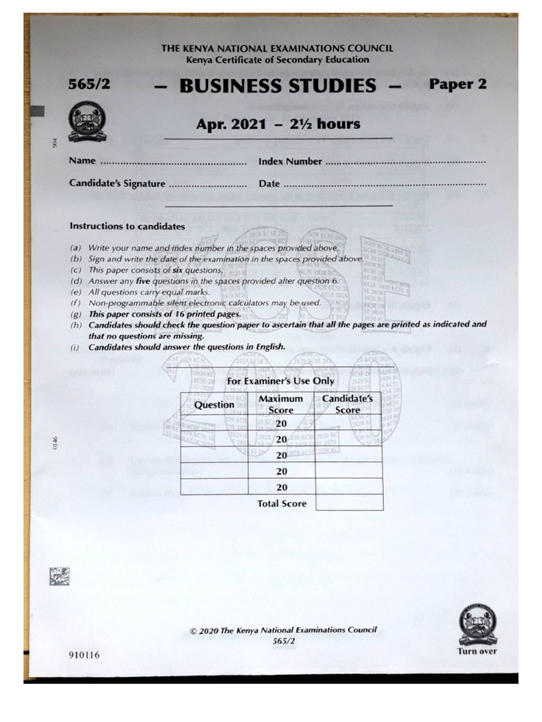 2020 Paper 2 | PDF