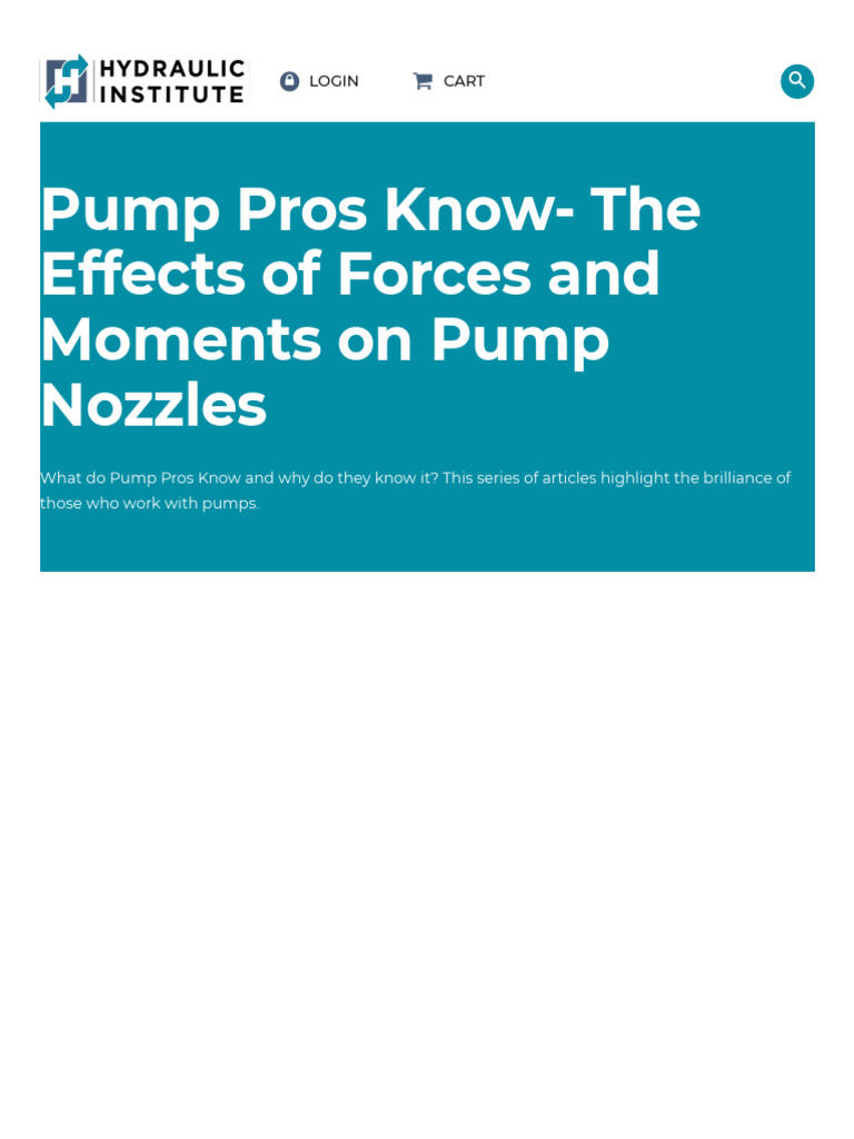 Effects of Forces on Pump Nozzles | PDF | Pump | Force