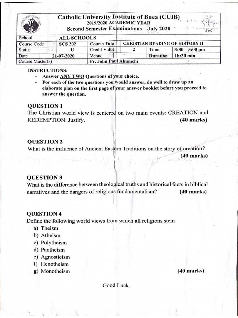 SCS 202 - 2020 | PDF