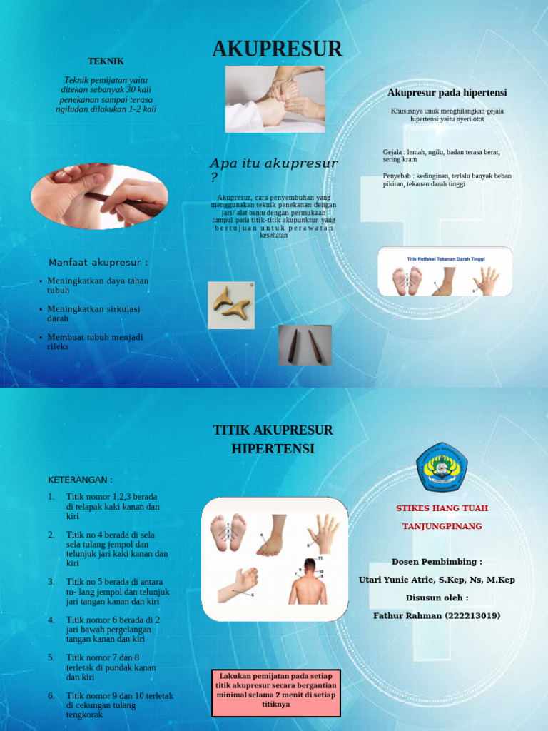 Leaflet Terapi Akupresur | PDF