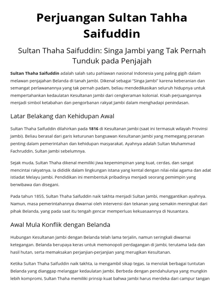 Perjuangan Sultan Tahha Salahudin - 20250910 - 133514 - 0000 | PDF