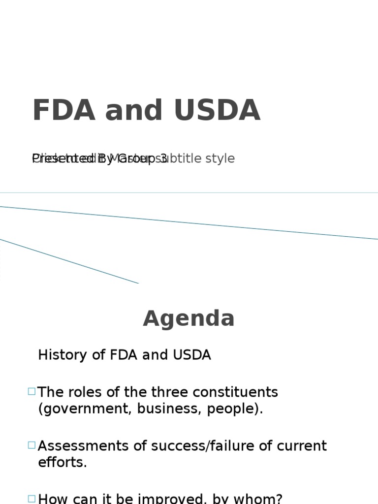 FDA and Usda | Food And Drug Administration | United States Department ...