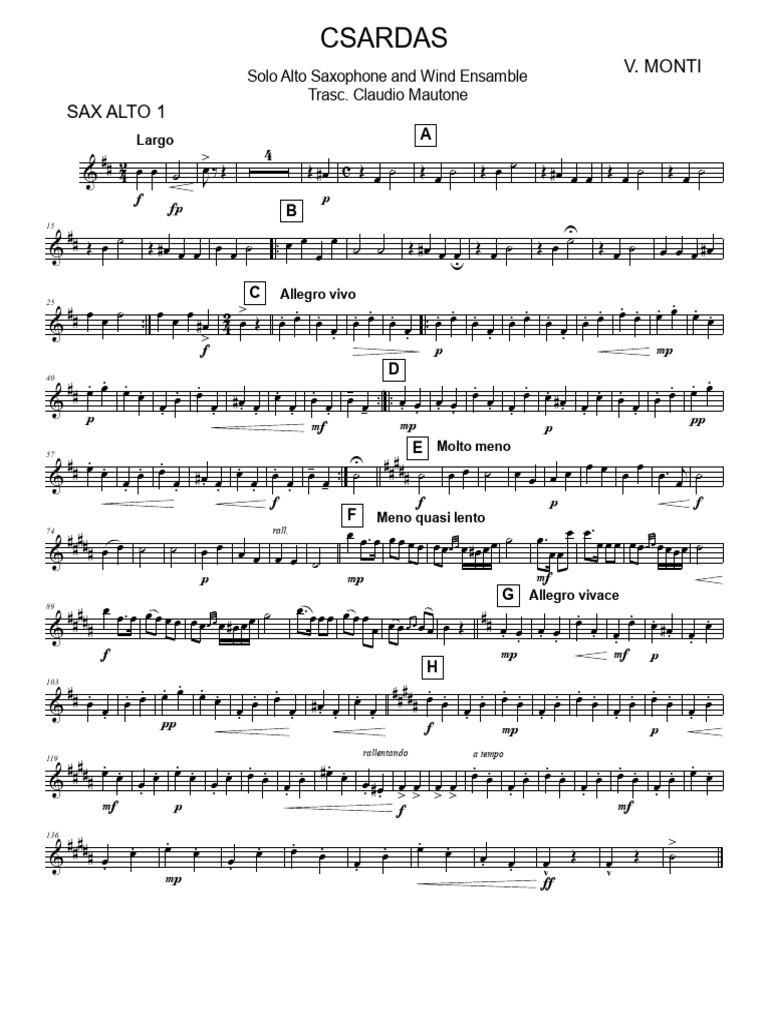 Czardas Monti Violino Solista-SAX ALTO 1 | PDF