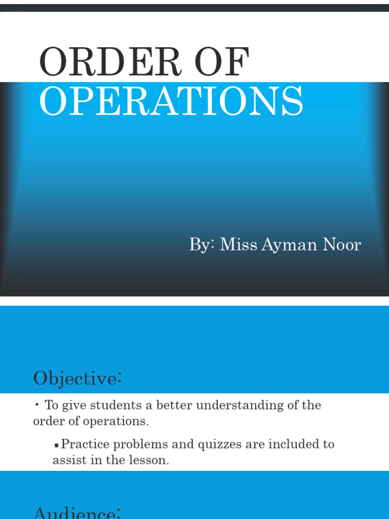 Grade 5 Order of Operations Guide | PDF | Software Development ...