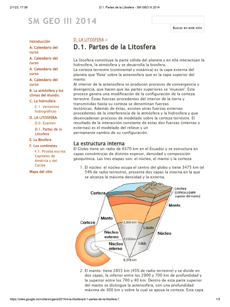 D.1. Partes de La Litosfera - SM GEO III 2014 | PDF | Roca (geología ...