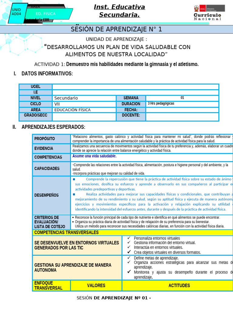 Ses-Act 1-E.f | PDF | Aprendizaje | Maestros