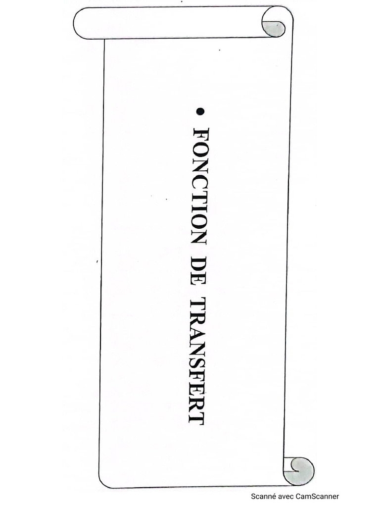 1-Fonction de Transfert | PDF