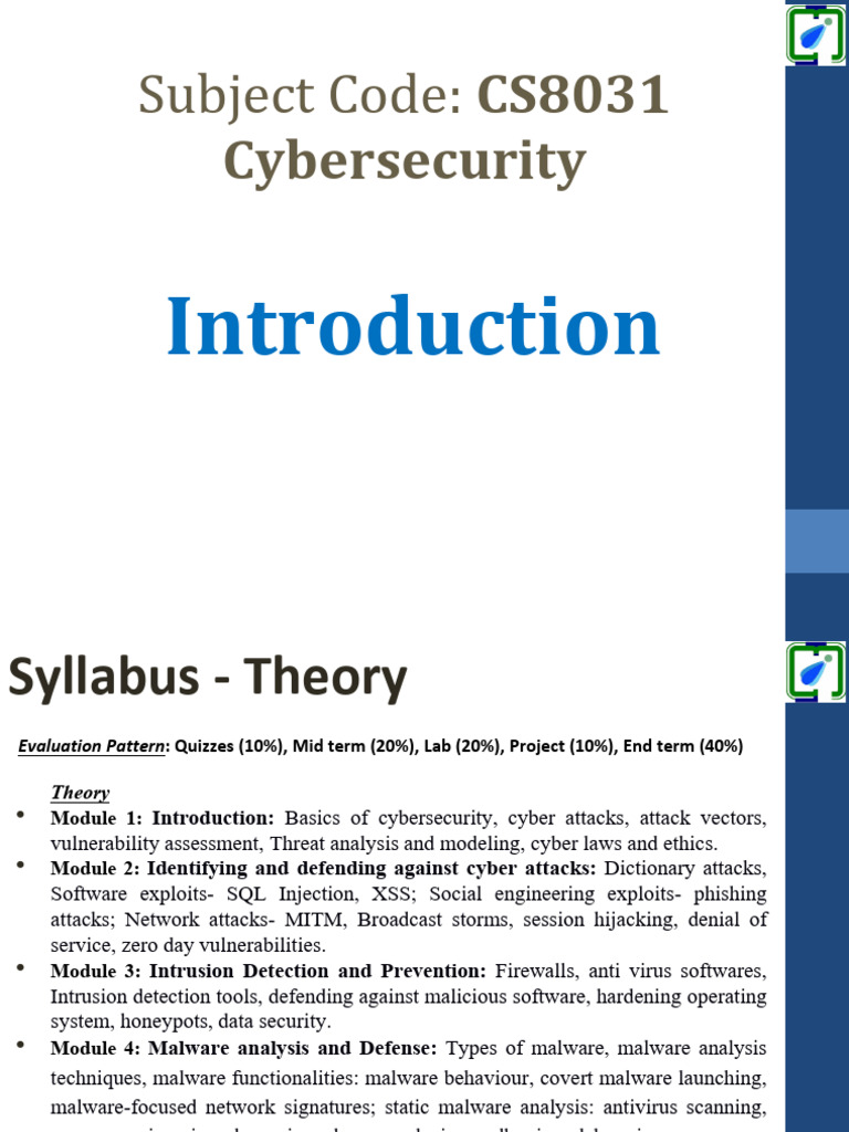 1. Cybersecurity Intro | PDF | Security | Computer Security