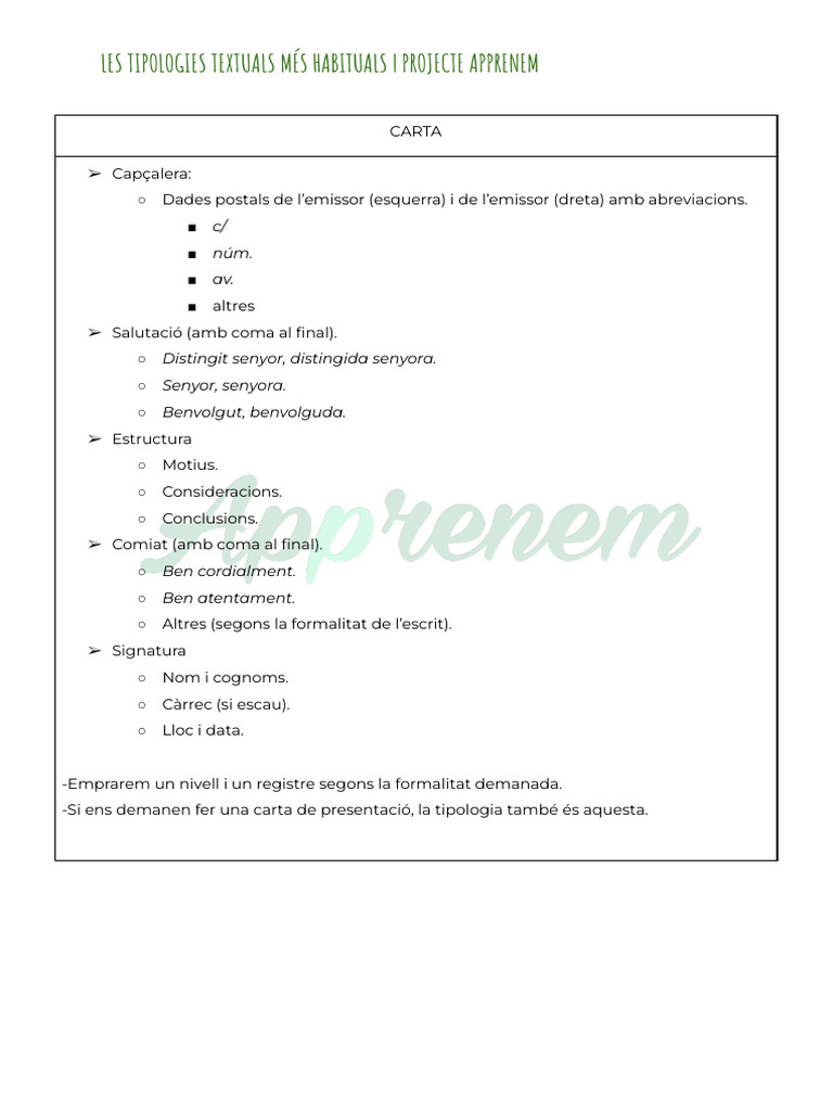 Les Tipologies Textuals Més Importants | PDF