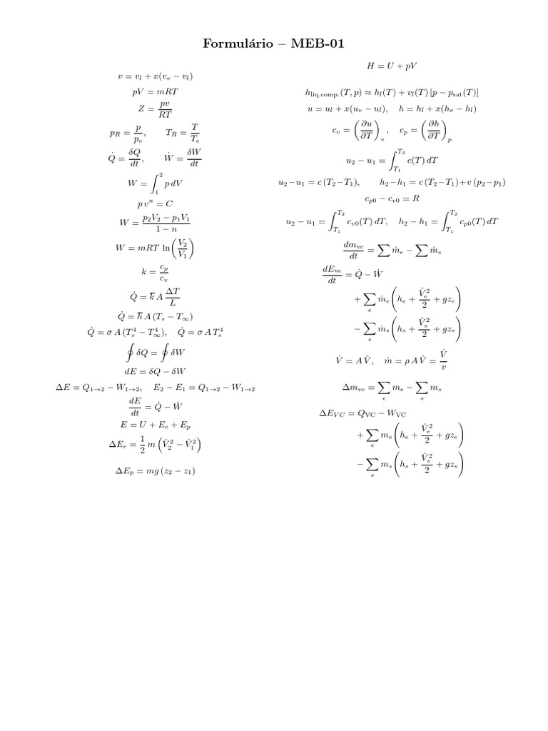 Formulário MEB 01 P1 | PDF
