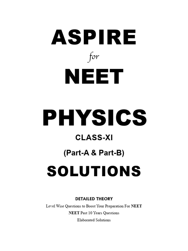 NEET Class-XI Physics Solutions | PDF | Significant Figures | Force