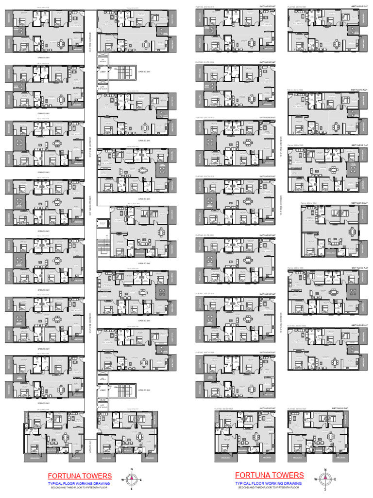 2nd To 15th Typlical Floor Plan | PDF