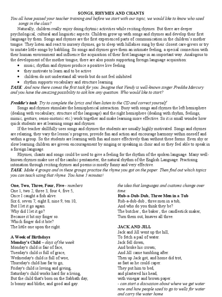 Enhancing Language Learning with Songs | PDF | Vocabulary | Teachers