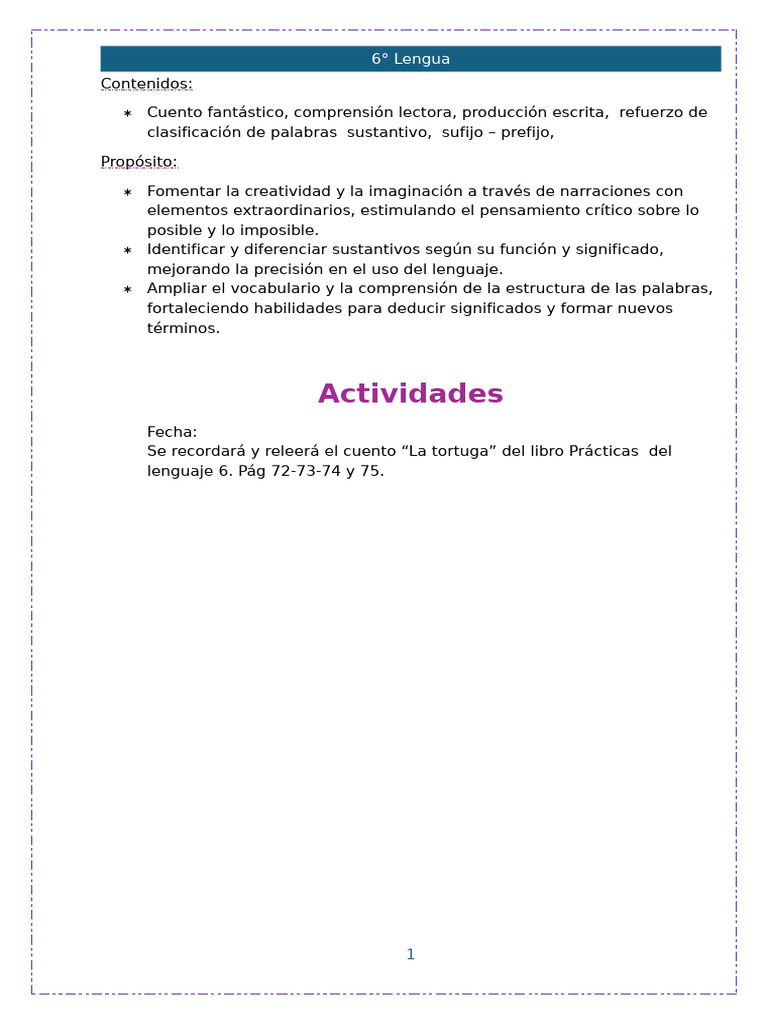 Cuento Fantástico y Sustantivos | PDF | Fantasía | Narración