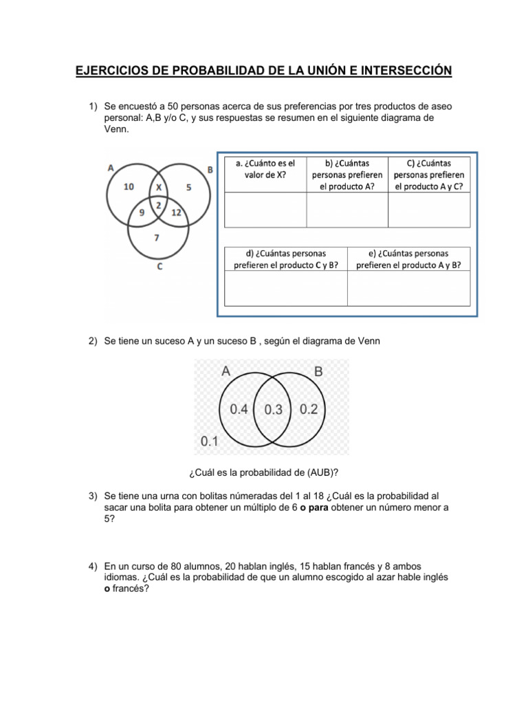 Ejercicios de Probabilidad Básica | PDF