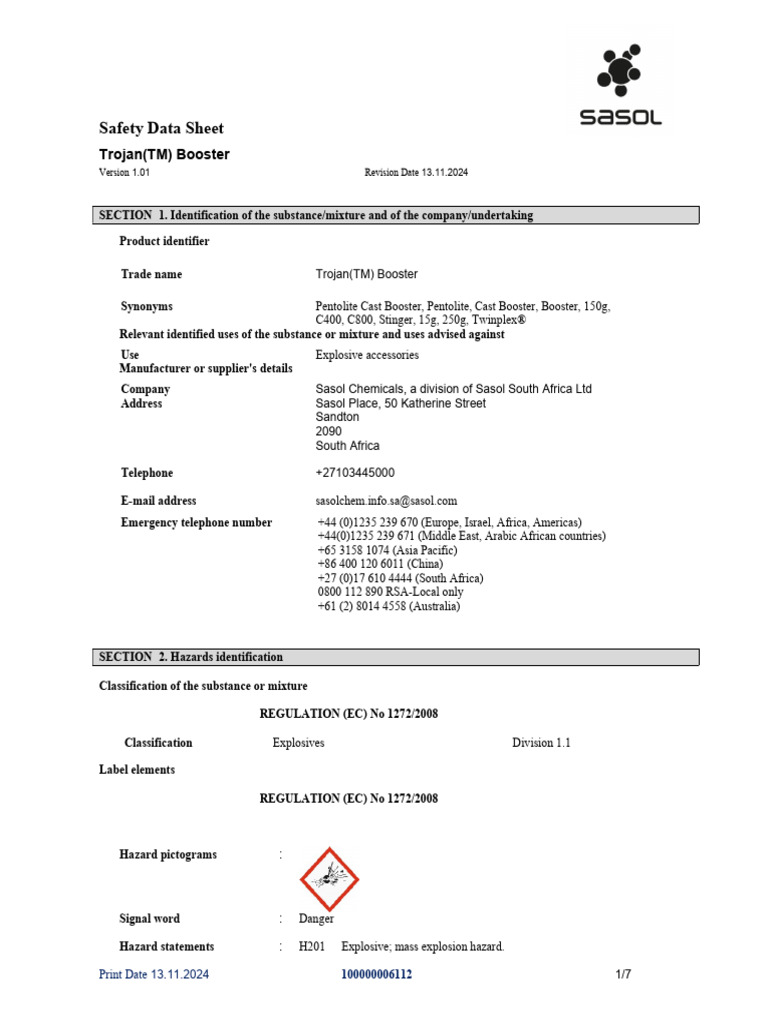 1e299ce7-6ceb ZA Trojan (TM) Booster en-ZA | PDF | Occupational Safety ...
