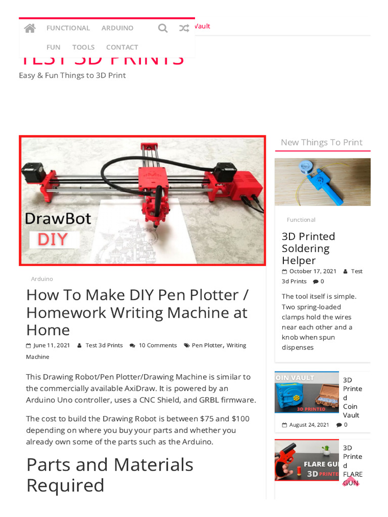 How To Make DIY Pen Plotter - Homework Writing Machine at Home - TEST ...