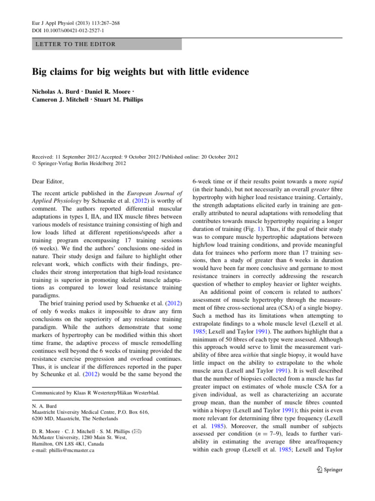 Burd Et Al., 2012 (EJAP) - Big Claims for Big Weights but With Little ...