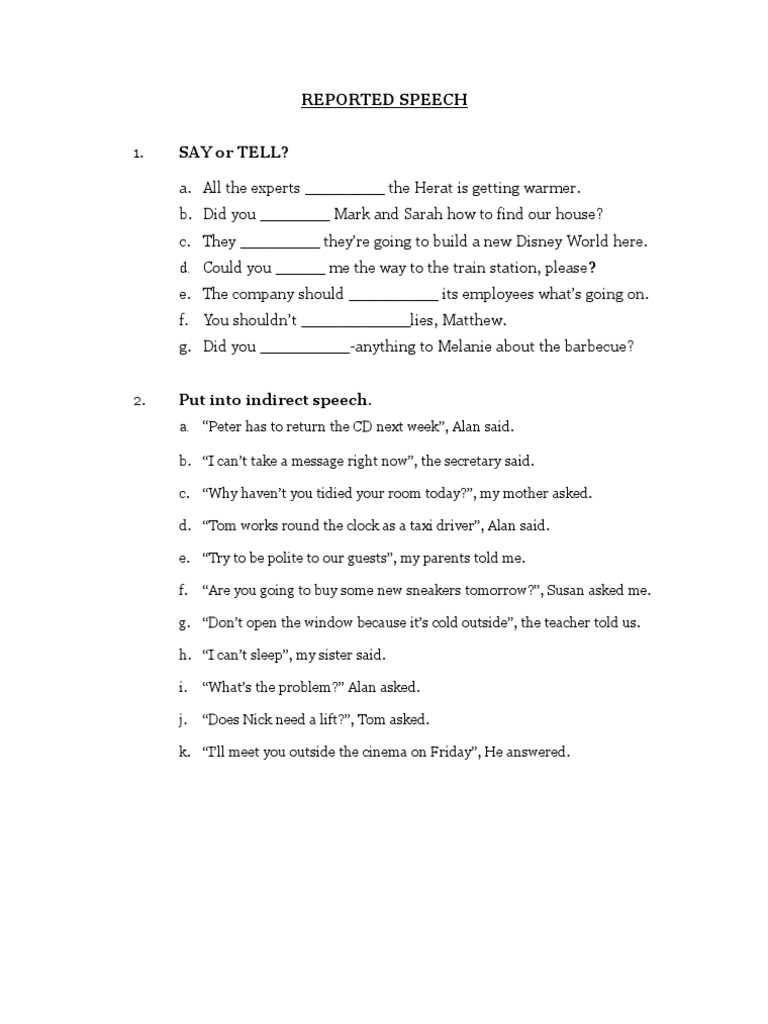 Mastering Reported Speech Techniques | PDF | Home & Garden