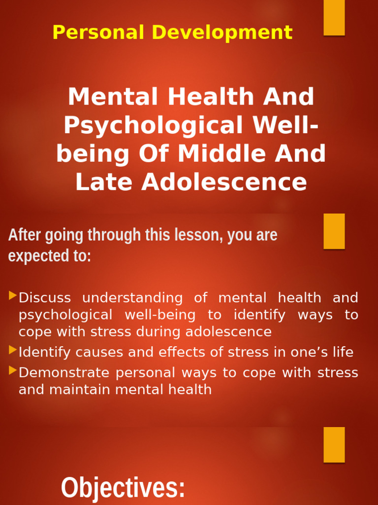 Lesson 7 Mental Health | PDF | Mental Disorder | Eating Disorder