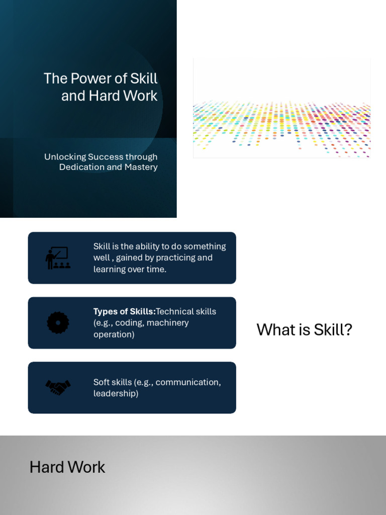 Skill and Hard Work for Success | PDF