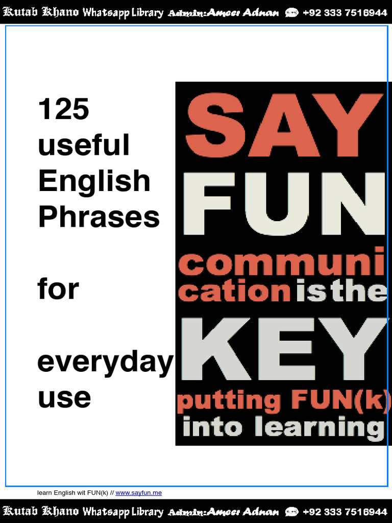 125 Everyday English Phrases Guide | PDF