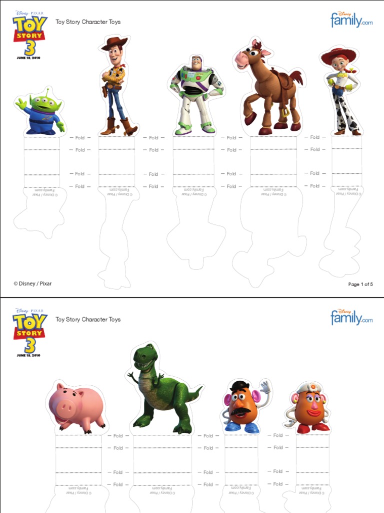 Toy Story Character Toys Printable 0410 | PDF