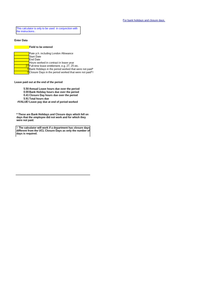 Leave Pay Calculator for Employees | PDF