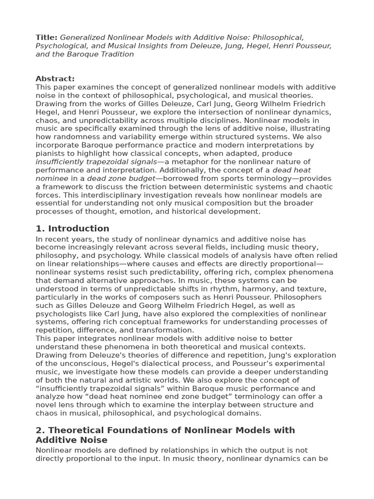 Generalized Nonlinear Models | PDF | Synchronicity | System