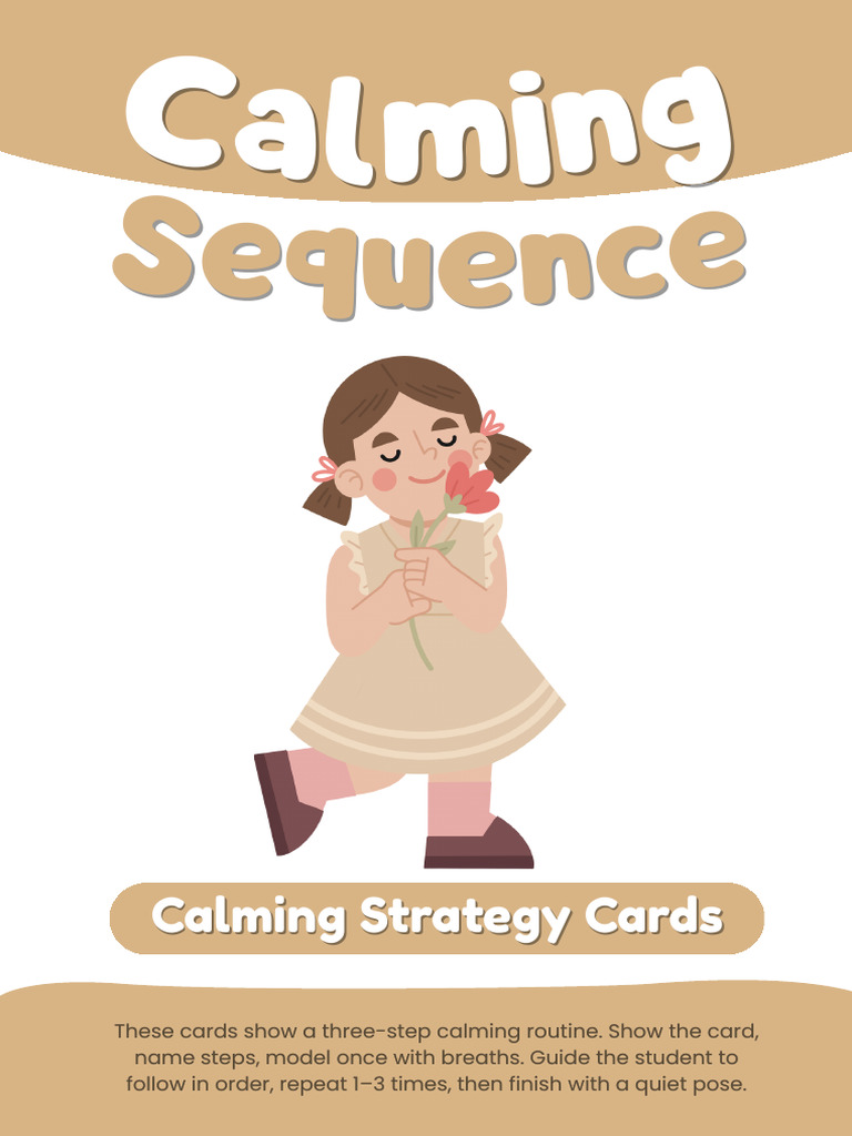 Calming Strategy Cards for Students | PDF