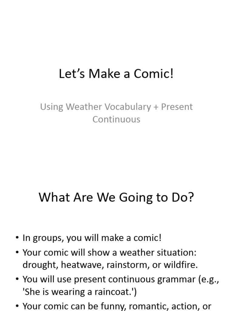 Weather Comic Project | PDF