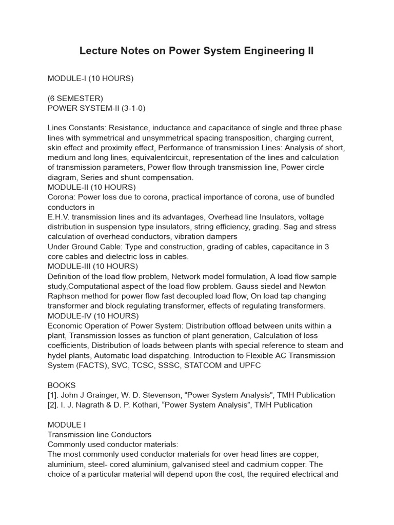 Basics of Power Systems Engineering | PDF | Electric Power Transmission ...