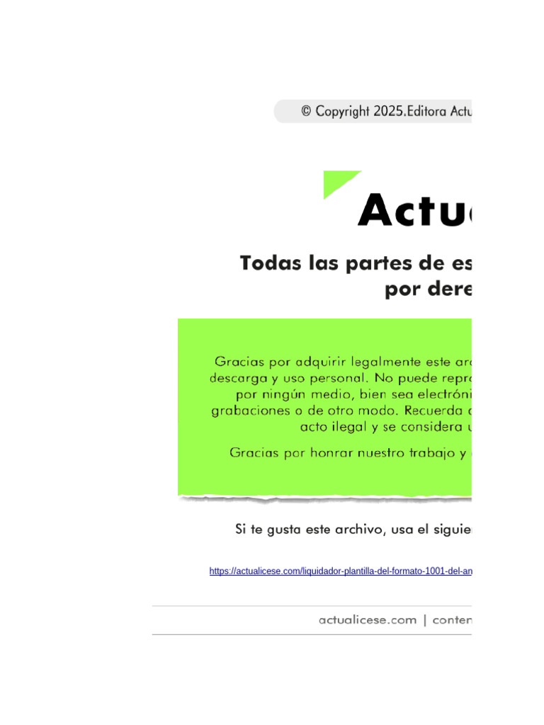 Plantilla Formato 1001 Exógena 2024 | PDF | Contabilidad | Impuesto al ...