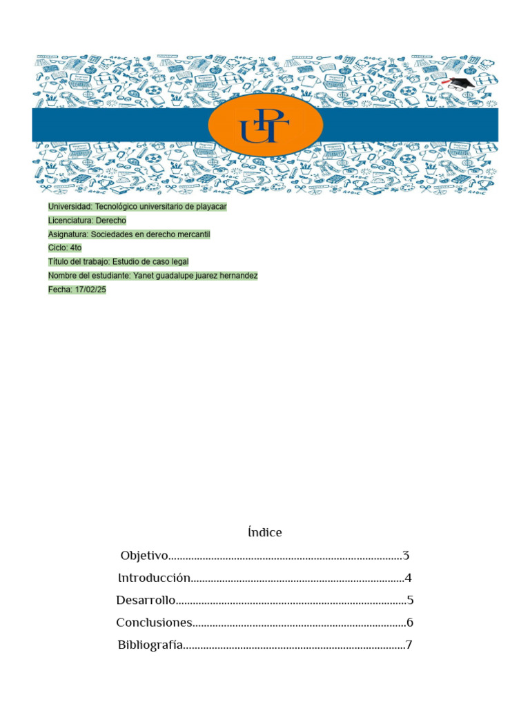 Juarez Hernandez Yanet Guadalupe Estudio de Caso Legal | PDF ...