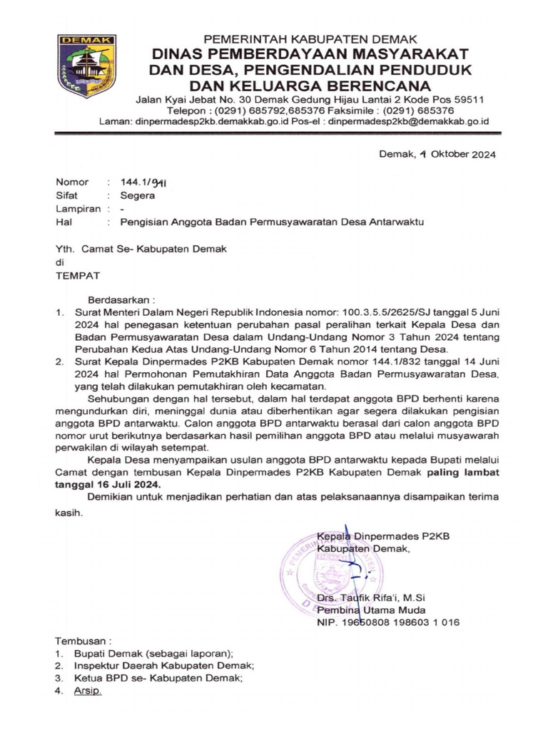 Pengisian Anggota BPD Gaji | PDF