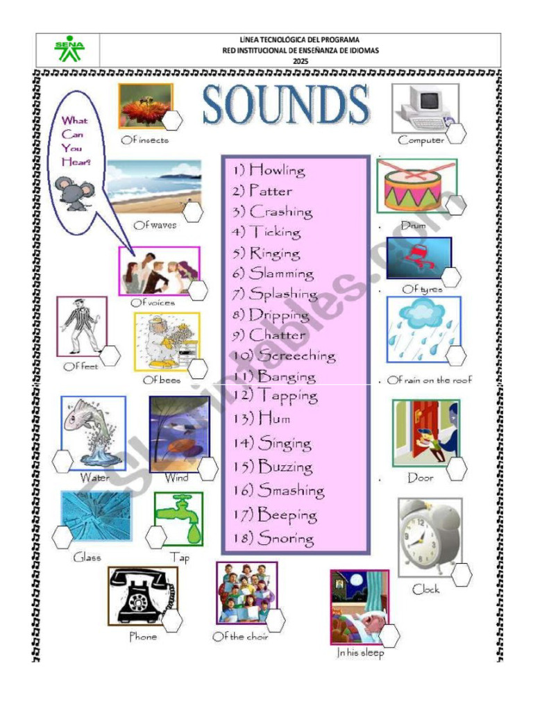 Adjectives of Sound | PDF