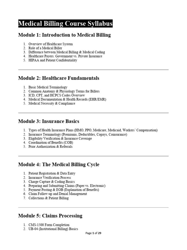 Medical Billing Course | PDF | Electronic Health Record | Health ...