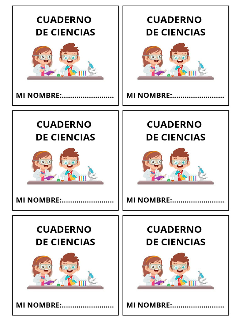 Carátula para Cuaderno de Ciencias | PDF