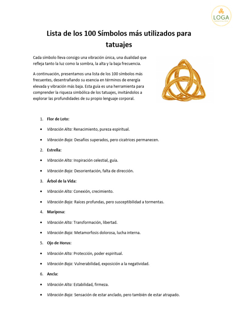 100 Símbolos Populares para Tatuajes | PDF