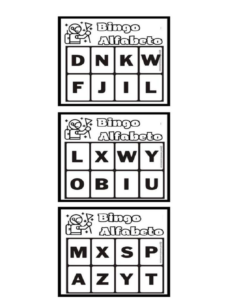 Bingo Del Abecedario. | PDF