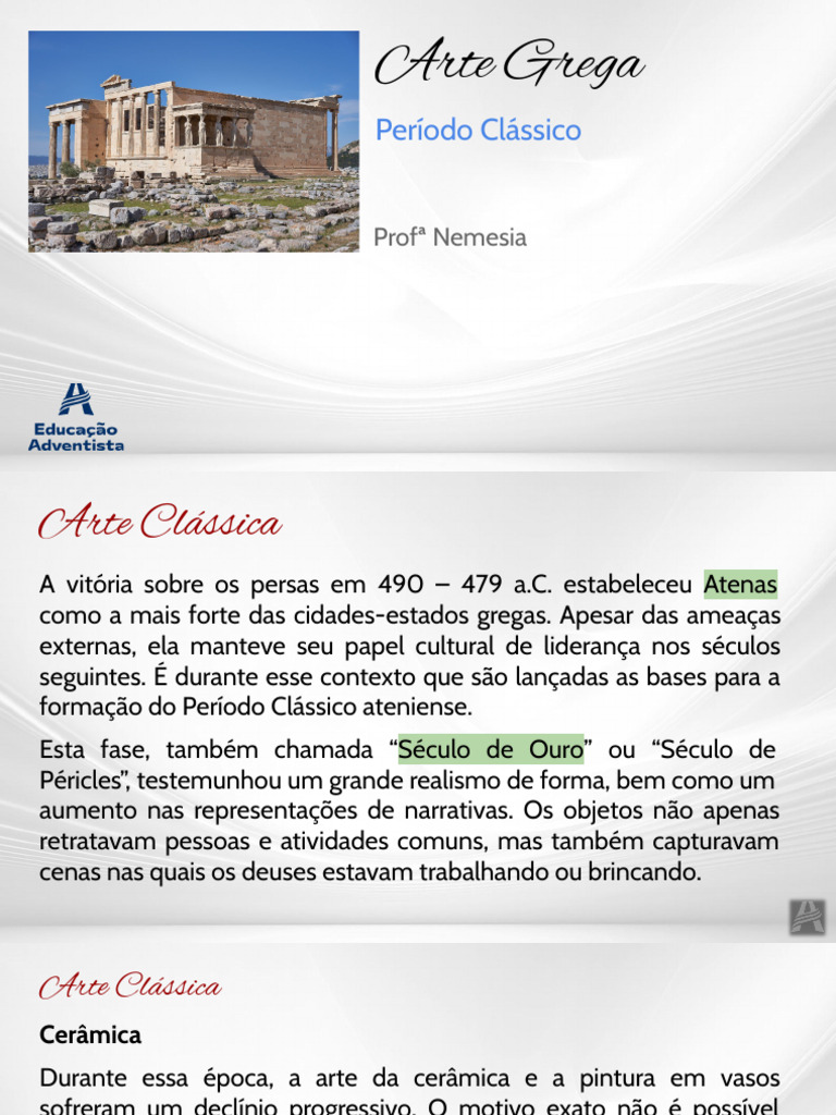 Arte Grega - Período Clássico | PDF | Grécia Antiga | Escultura