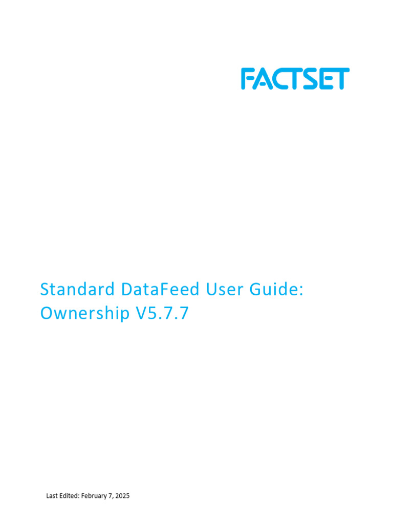 FactSet Standard DataFeed Ownership V5 UserGuide | PDF | Text File ...