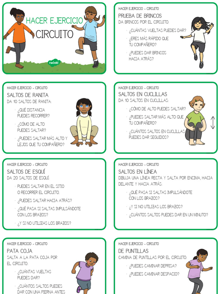 Tarjetas - Hacer Ejercicio | PDF