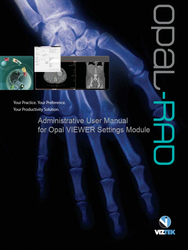 Opal Viewer Settings Manual | PDF | Computer Monitor | Medical Imaging